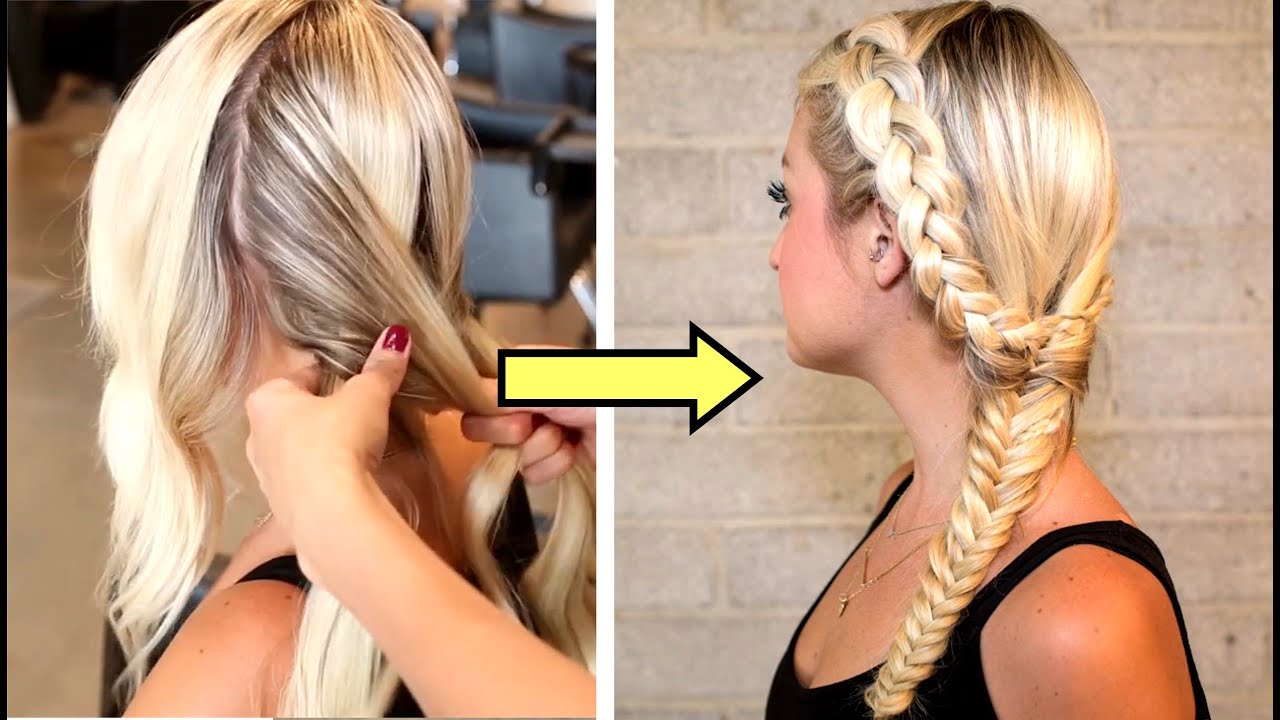How To Make a MERMAID BRAID | Spike Braid Hairstyles | Easy Pigtail ...