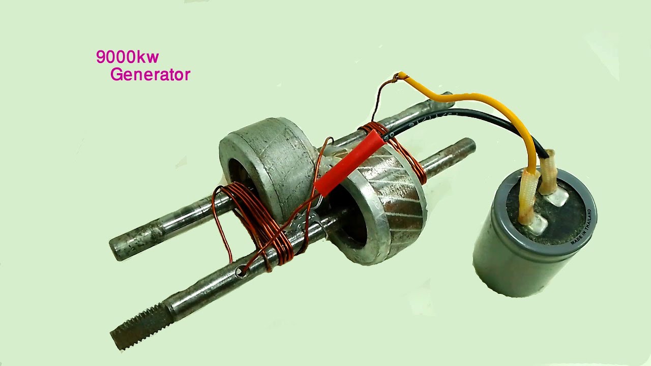 How to make Motor generator ac 220v 9000kw in homemade - YouTube