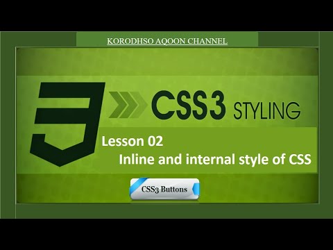 Lesson 02 Inline and Internal CSS - YouTube