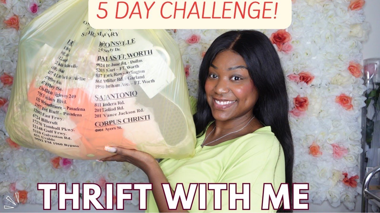 Part 1 COME THRIFT WITH ME 5 DAY CHALLENGE + TRY ON HAUL - YouTube