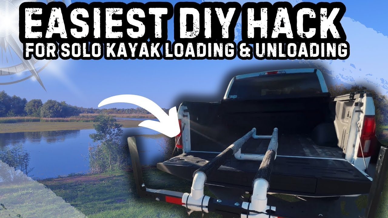 Easiest Way to Unload a Heavy Fishing Kayak! DIY Truck Bed Bunks for ...