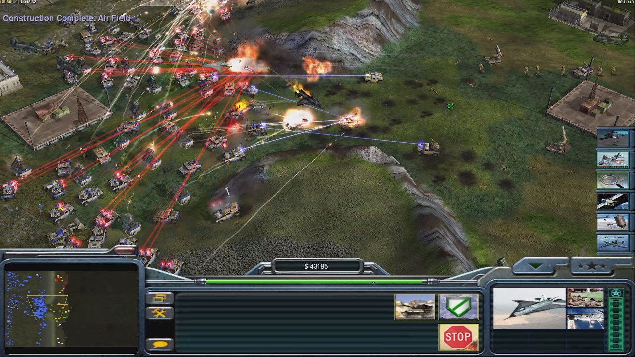 USA Air Force vs 7 USA Air Force - Command & Conquer Generals Zero Hour ...