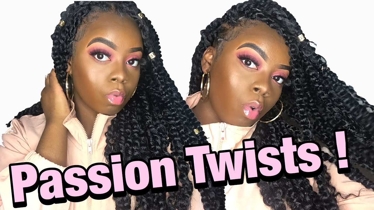 EASY PASSION TWISTS TUTORIAL | PASSION TWISTS RUBBER BAND METHOD - YouTube