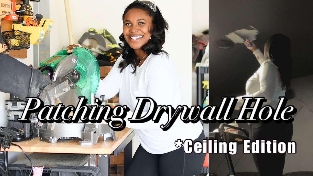 Drywall Repair | How to Fix a Hole in the Ceiling - YouTube