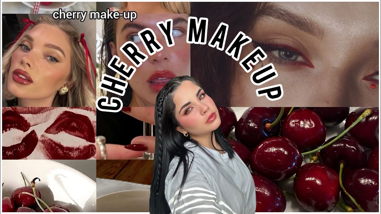 Tutorial |Cherry makeup 🍒🍷 - YouTube
