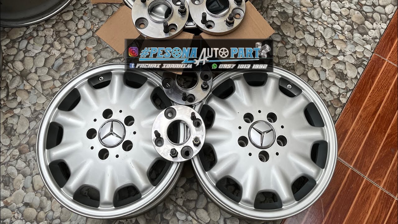 Velg mercy w210 R15 + Adaptor kijang to mercy || kirim tujuan jambi ...