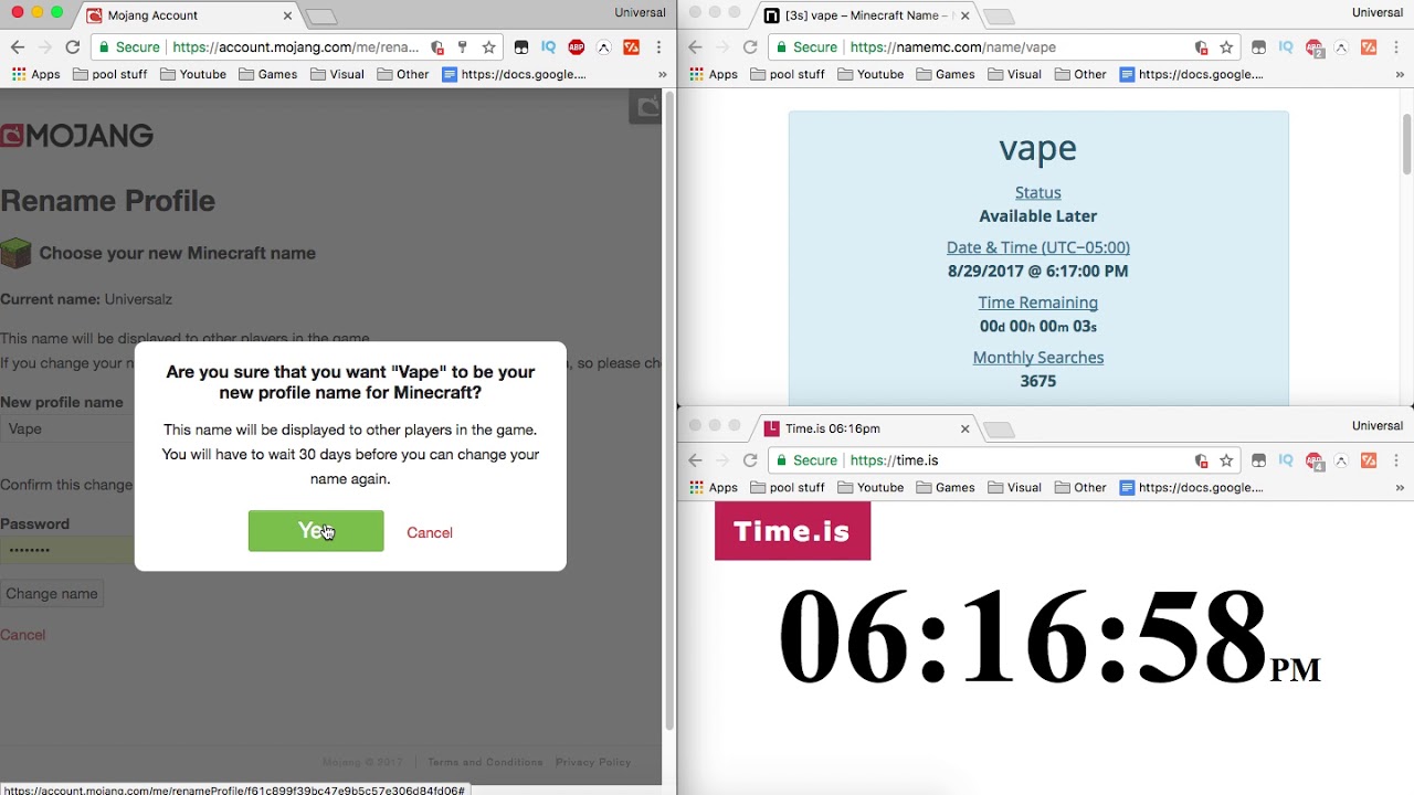When you try to get an OG name on minecraft - YouTube