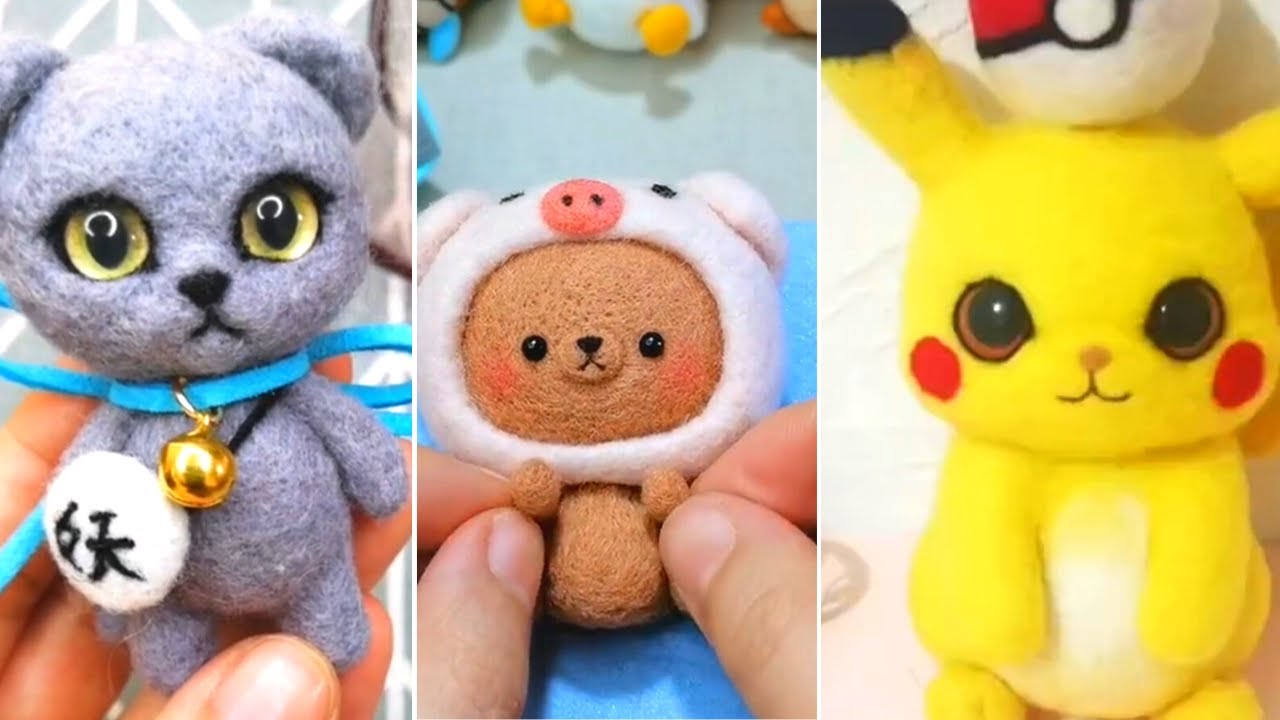 Cute Needle Felting Craft | Cool Felted Wool Toys - YouTube