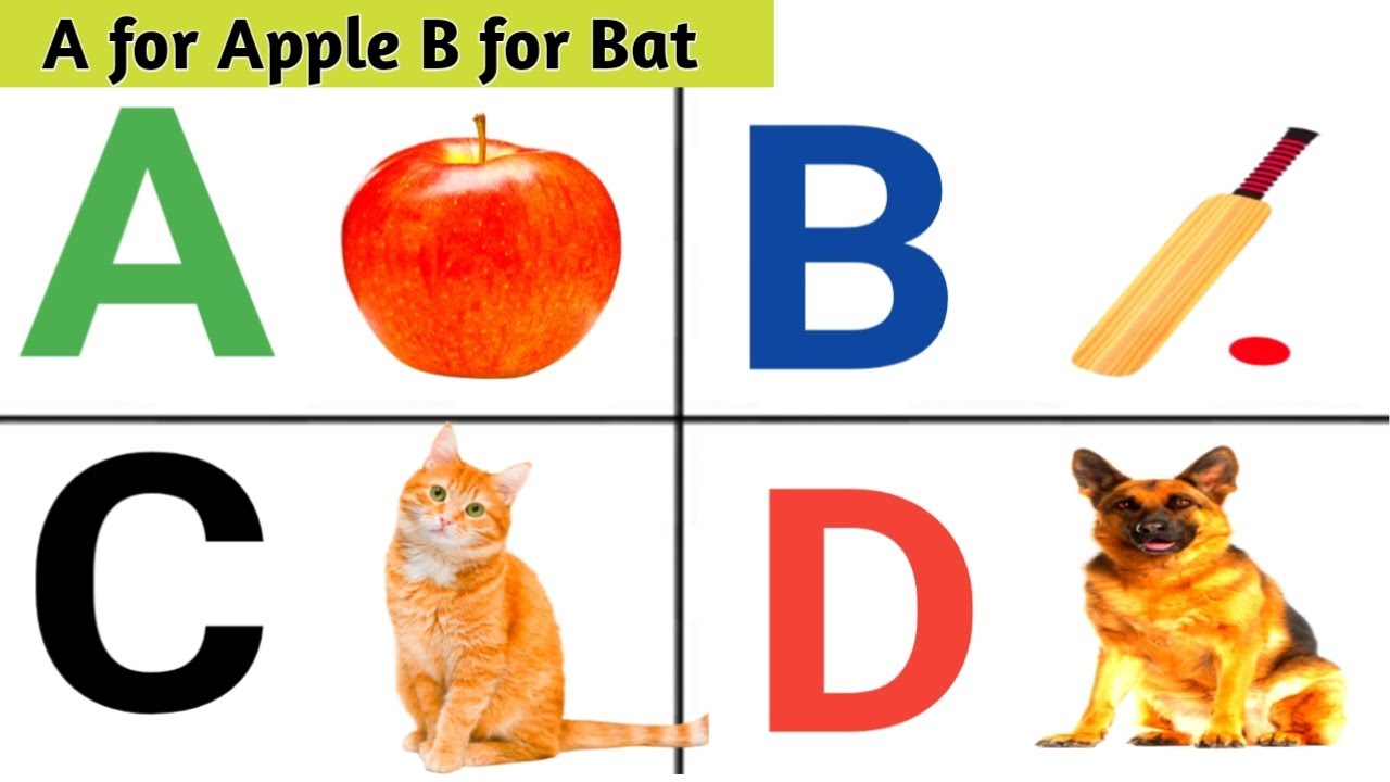 A for Apple B for Bat ,, Learn A for Apple With Pictures for Kids ...