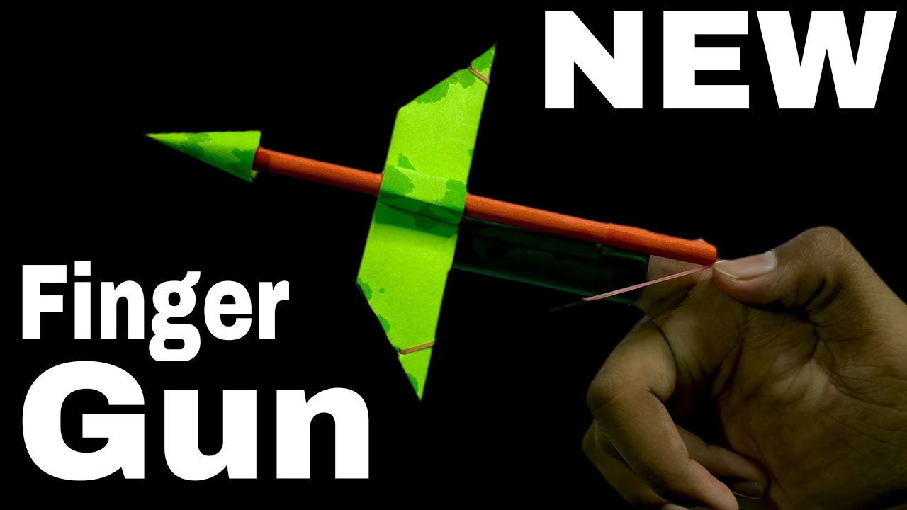 Origami paper finger gun || how to make paper finger gun || paper gun ...
