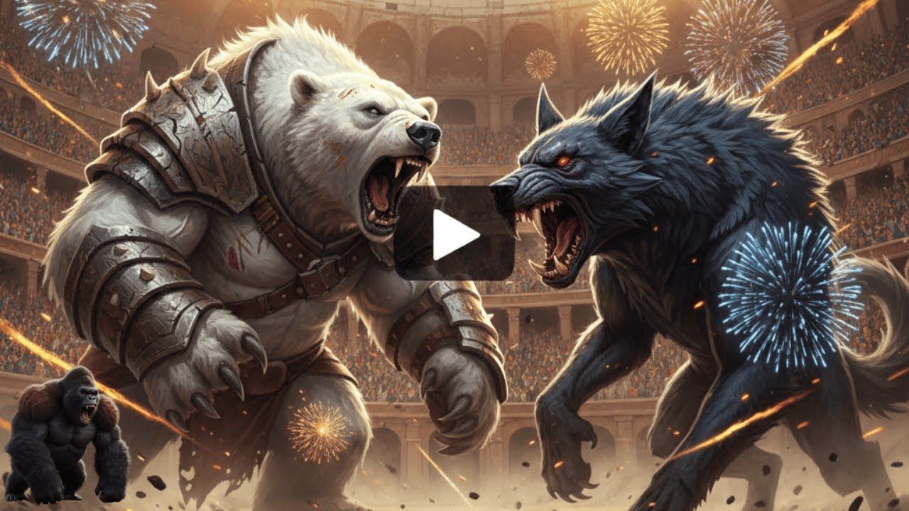 Ancient Giant Wolf Battles a Polar Bear and Kong | Epic Prehistoric ...