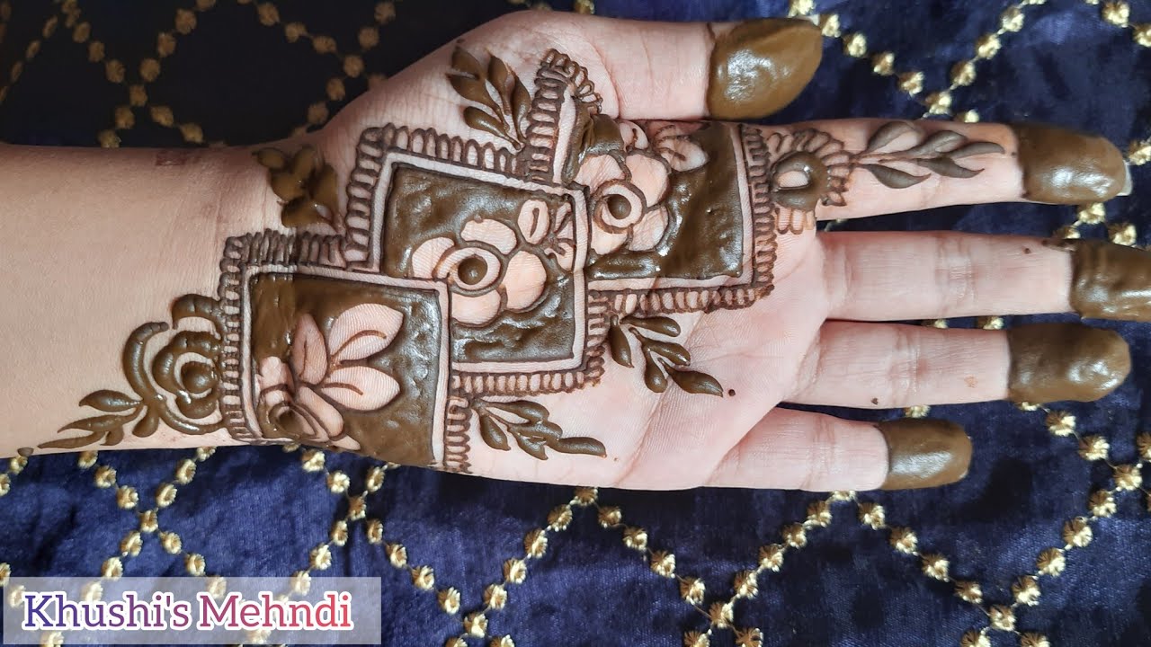 Best Front Hand Simple mehndi design|New easy mehndi for Front hand|box ...
