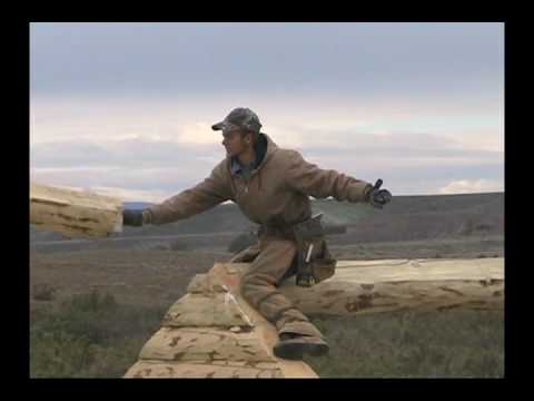 How to build a hunting cabin out of logs! - YouTube