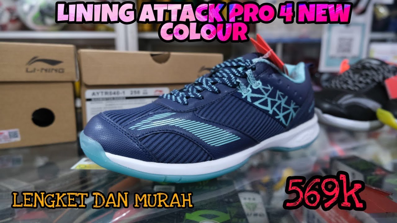 Review Sepatu Badminton Lining Attack Pro IV New Colour Uk. 39-47 ||# ...