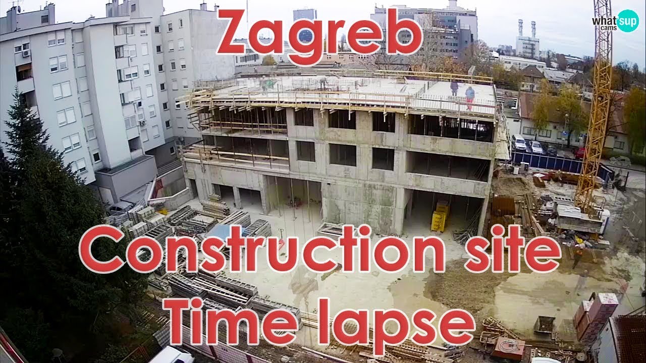 Zagreb - Time lapse gradnje - stambena zgrada - YouTube