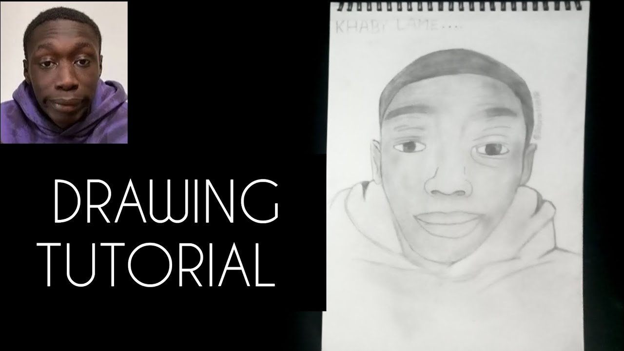 KHABY LAME drawing tutorial🖌️ #khabylame #solarartist08 #pencilsketch ...