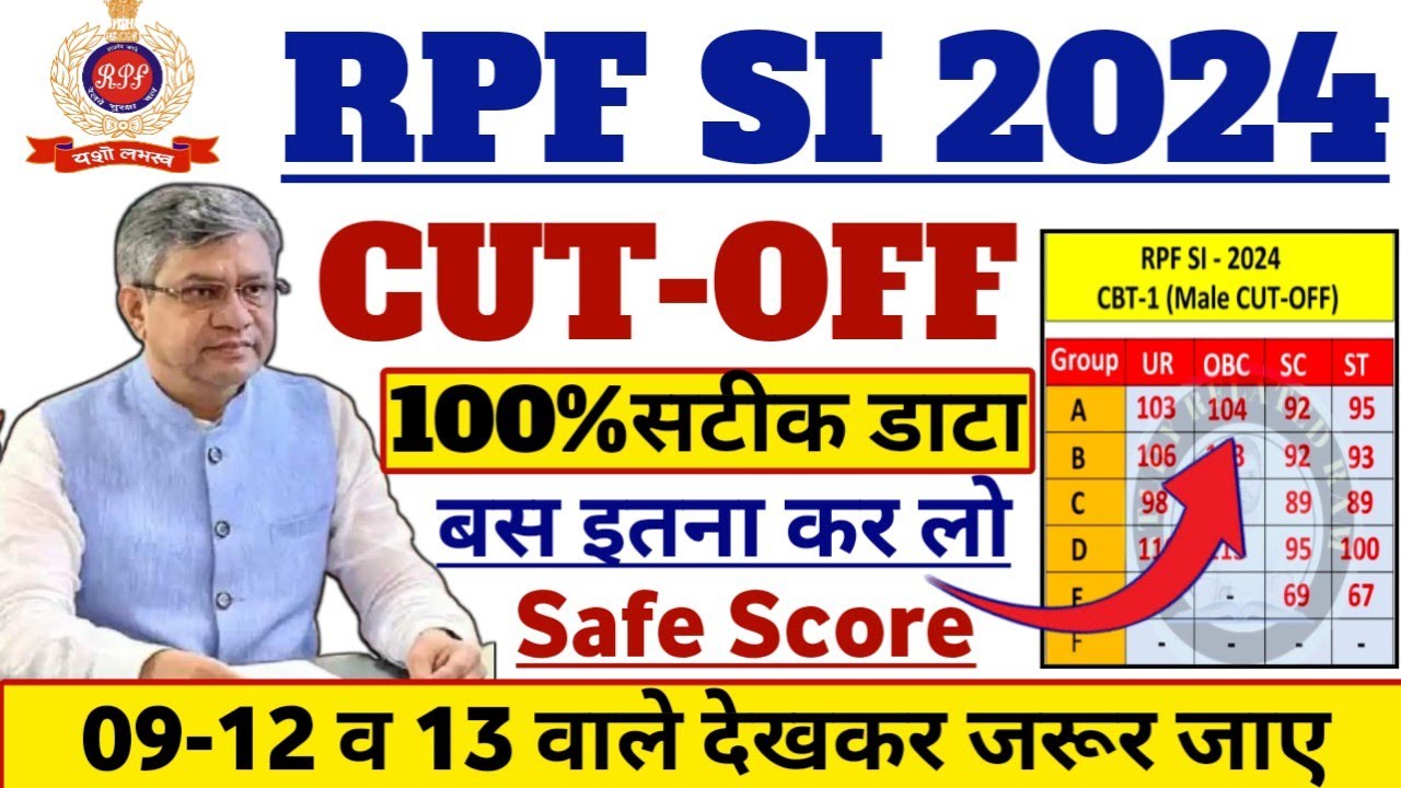 RPF SI CUT OFF 2024 || RPF SI Expected Cut Off 2024 || इस बार बहुत कम ...