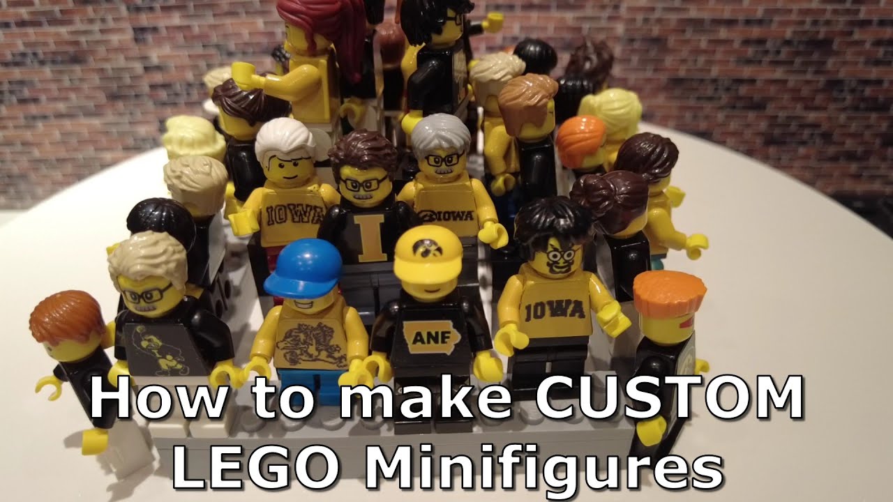 How to create Custom Lego Minifigures (here we make Iowa Hawkeye Fans ...