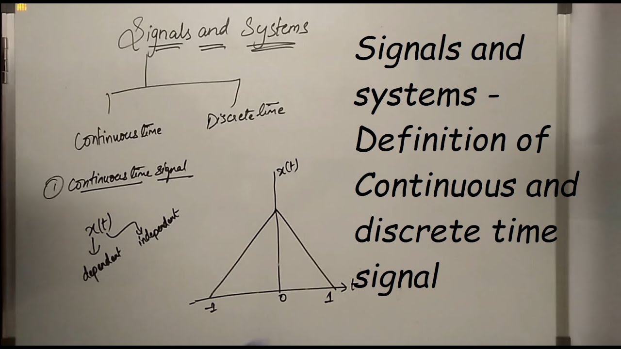 Signals and systems - Definition of Continuous and discrete time signal ...