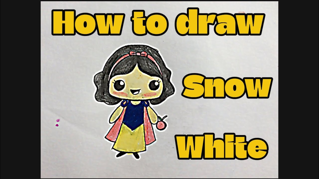 How to draw cute snow white? - YouTube