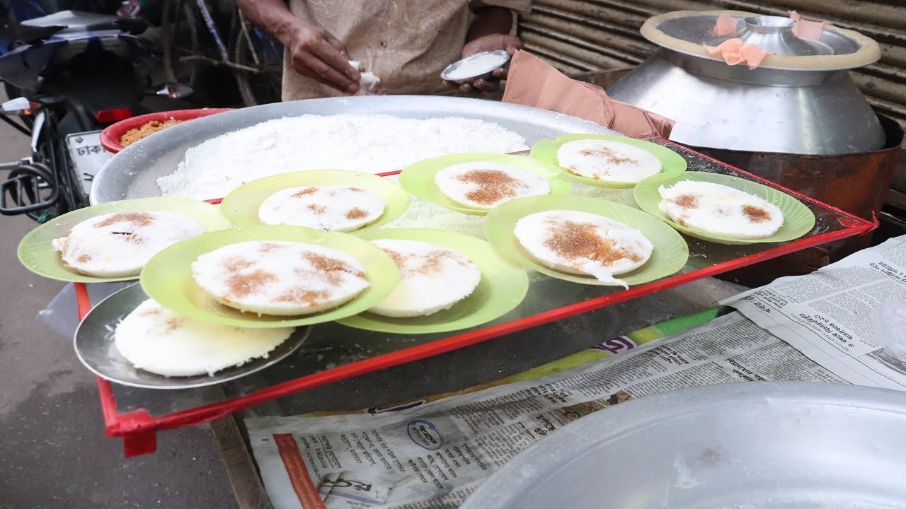 Street Food - Easy cooking Vapa Pitha || Bengali Bhapa Pitha Easy Make ...