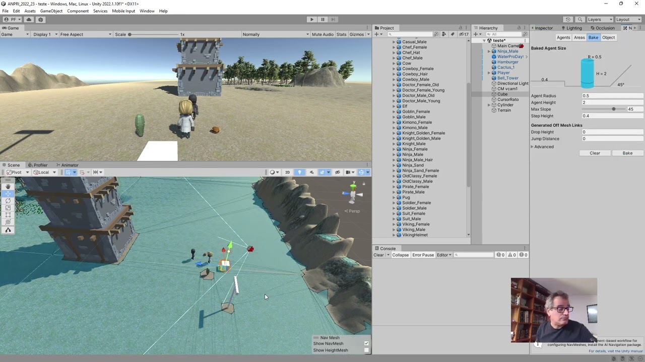 Sessão 06 - Navmesh, Navmeshagent e NPC - YouTube