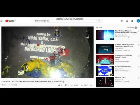 Animation Cel Cat in Hat Yellow Car Radio - Bob Builder Pingas theme ...