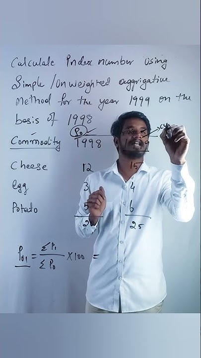 Using the Simple/Unweighted Aggregative method for calculating index ...