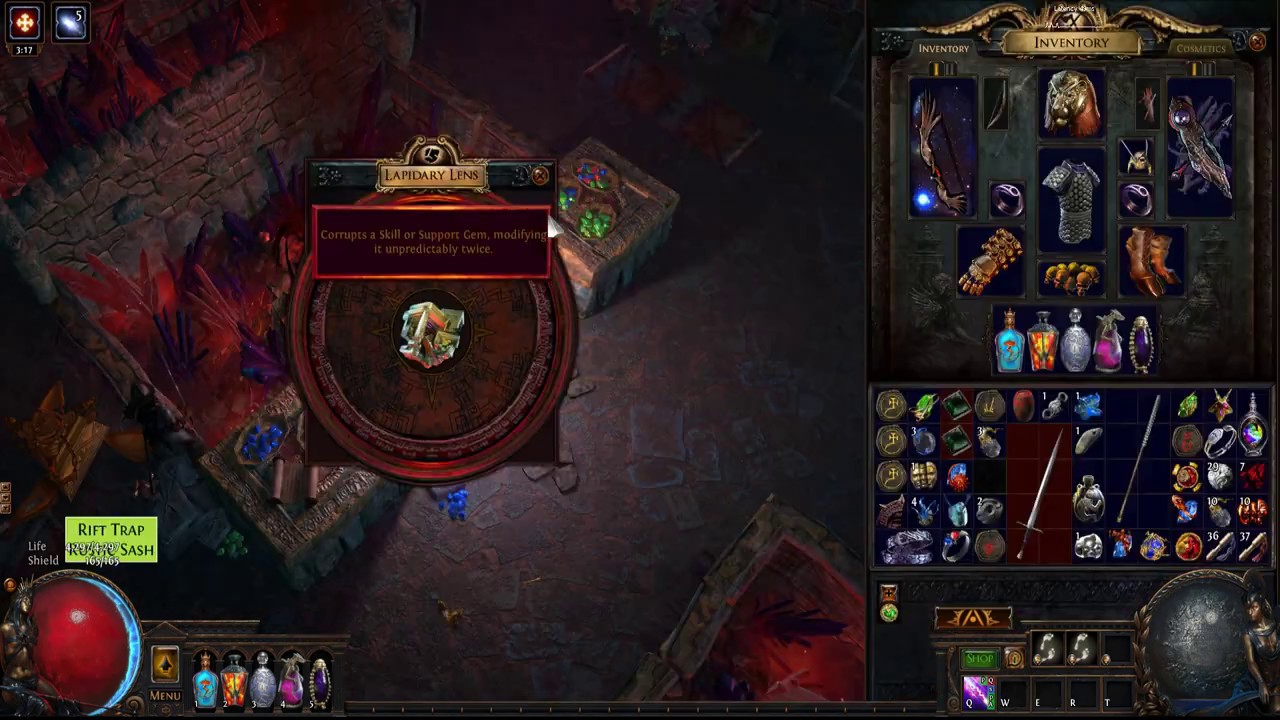 path of exile 싸클 젬 더블 커럽 도전 cyclone gem double corrupt - YouTube
