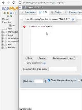 Create new database in MySQL. - YouTube