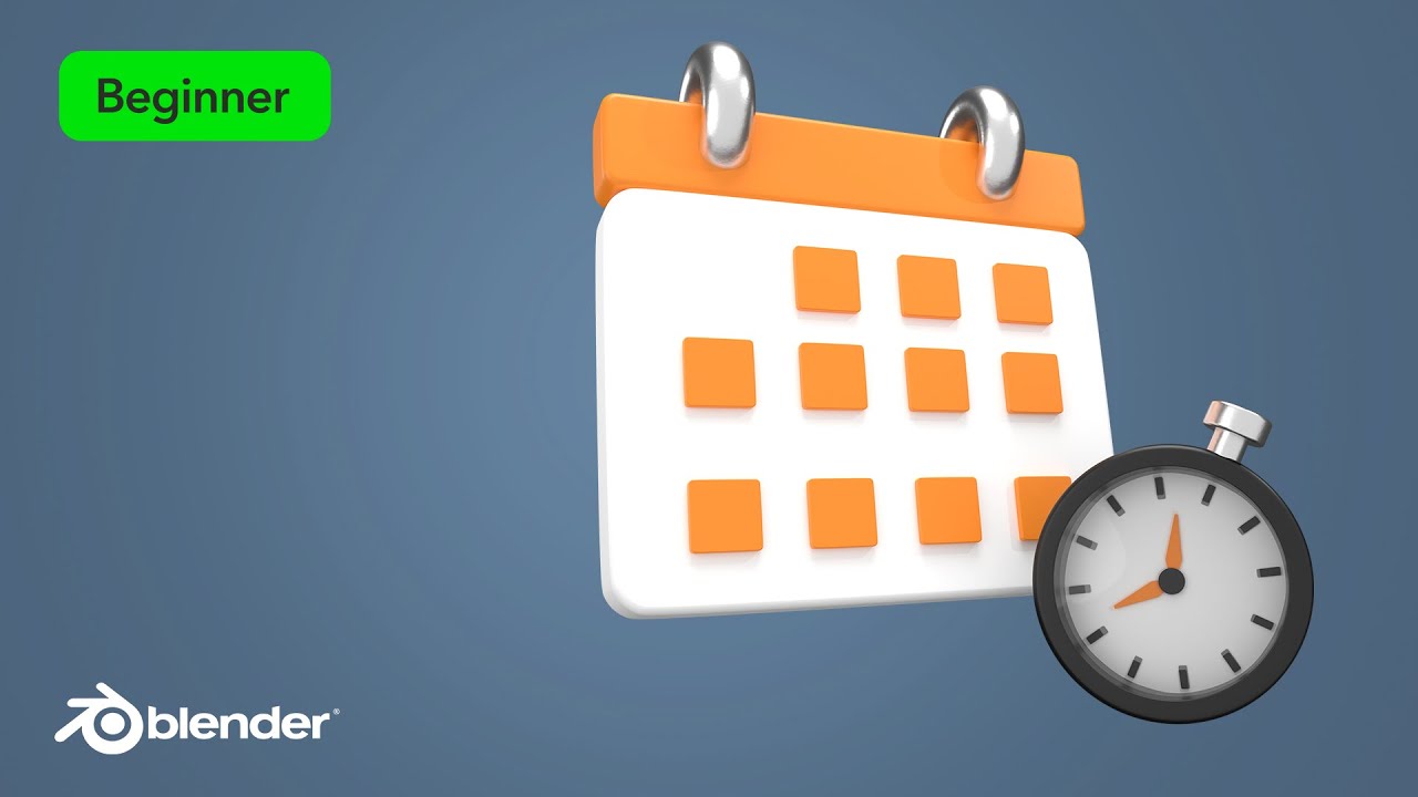3D Time & Calendar Icon in Blender - Beginner | CGNTM - YouTube