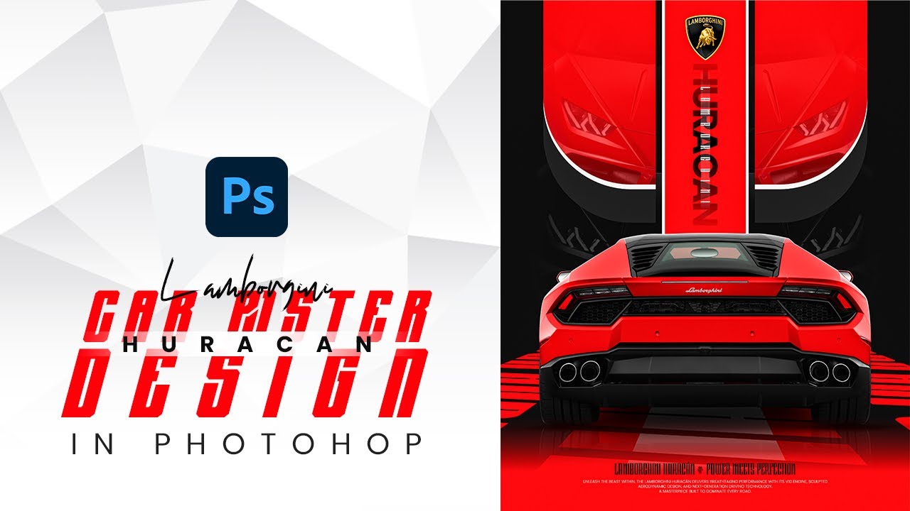 Car poster design in Photoshop | Step by step Photoshop tutorial - YouTube