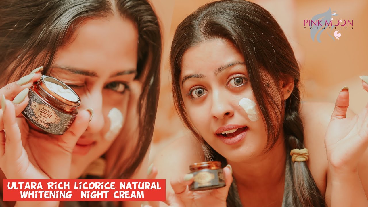 Pinkmoon Ultra-rich Licorice whitening night cream - YouTube