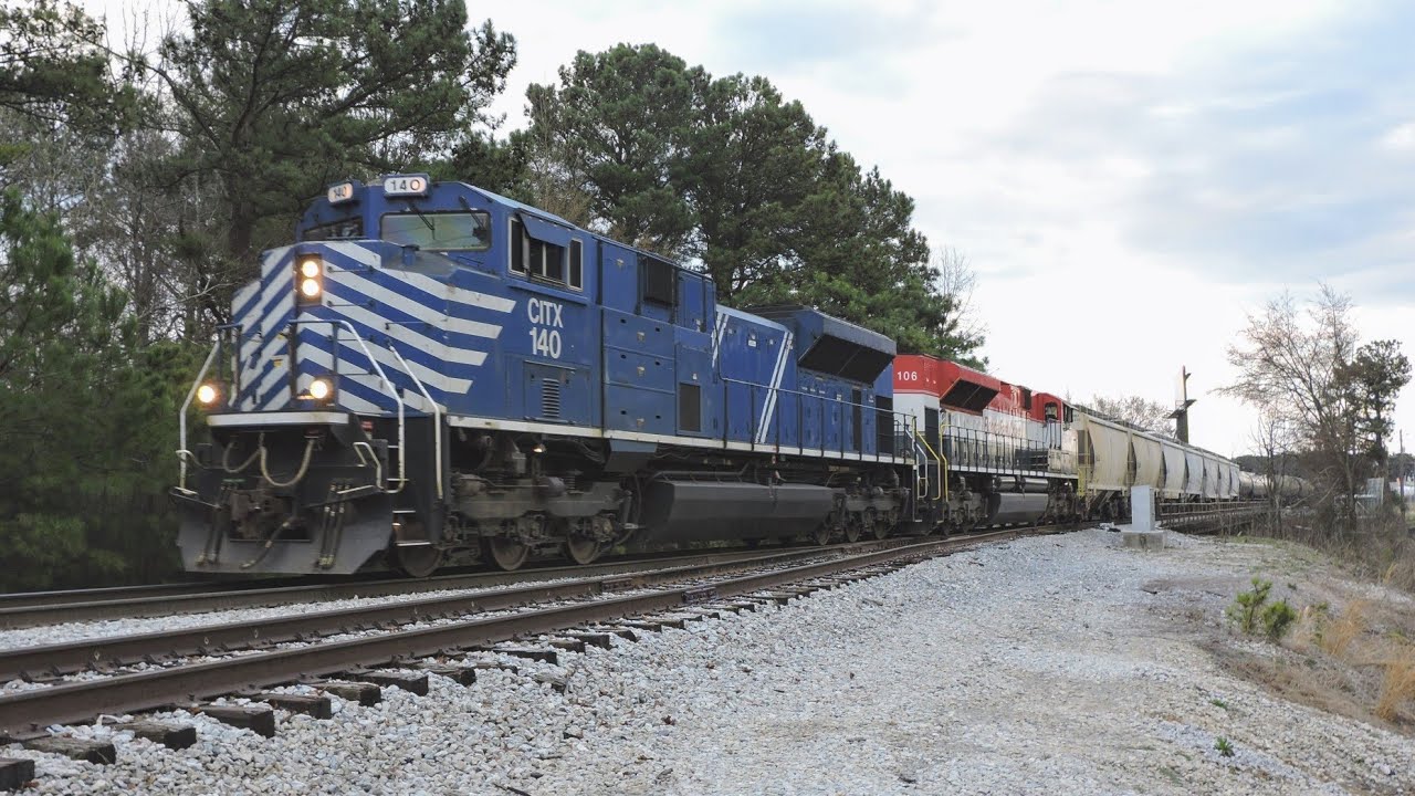 HD: CITX 140 leads CSX A727-10 working the Dog House in Union City, GA ...