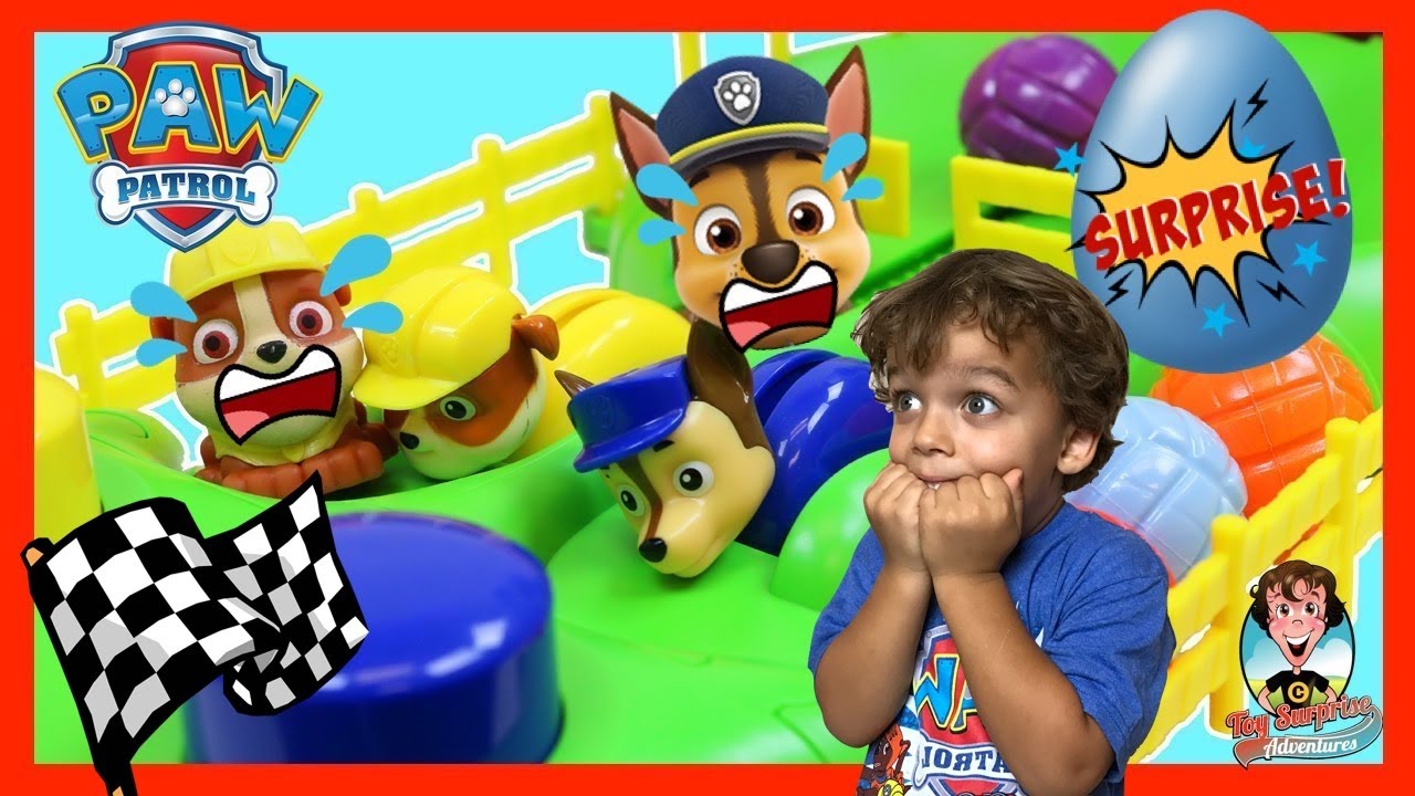 Paw Patrol Pup Racers Ball Racing Chasing Fun Kids Playset Game MashEms ...