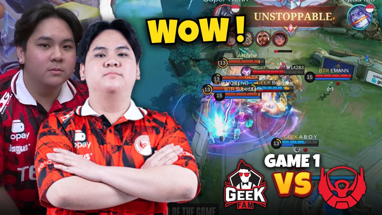 KITING GAME YANG RAPIH! GEEK VS BTR GAME 1 MPL-ID S14 WEEK 9 DAY 1 WITH ...