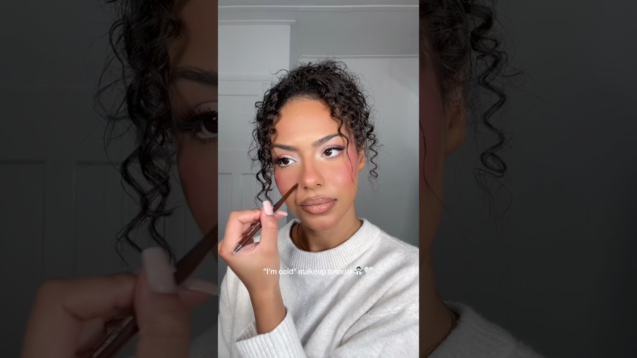 Winter glam ☃️🤍 #makeuptutorial #glamtutorial #makeuplook #wintermakeup ...