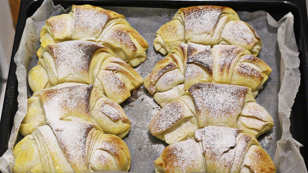 KROASANI - Savršeni Kroasani Sa Čokoladom i Eurokremom - YouTube