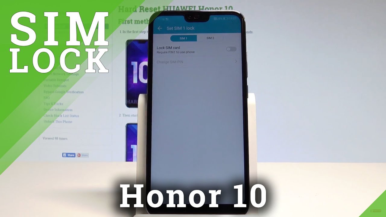 How to Set Up SIM Lock on Honor 10 - Configure PIN Protection ...