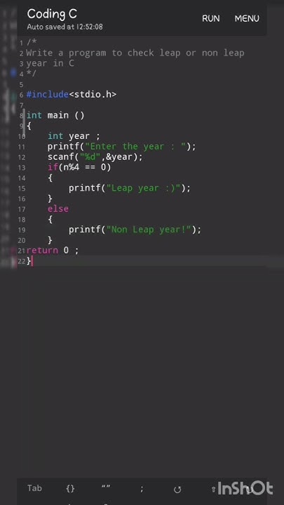 Check Leap Year Or Not In C C Programming Coding Shree Coder Youtube 