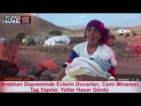 Ardahan Depreminde Evlerin Duvarları, Cami Minaresi, Taş Yapılar, Yollar Hasar Gördü