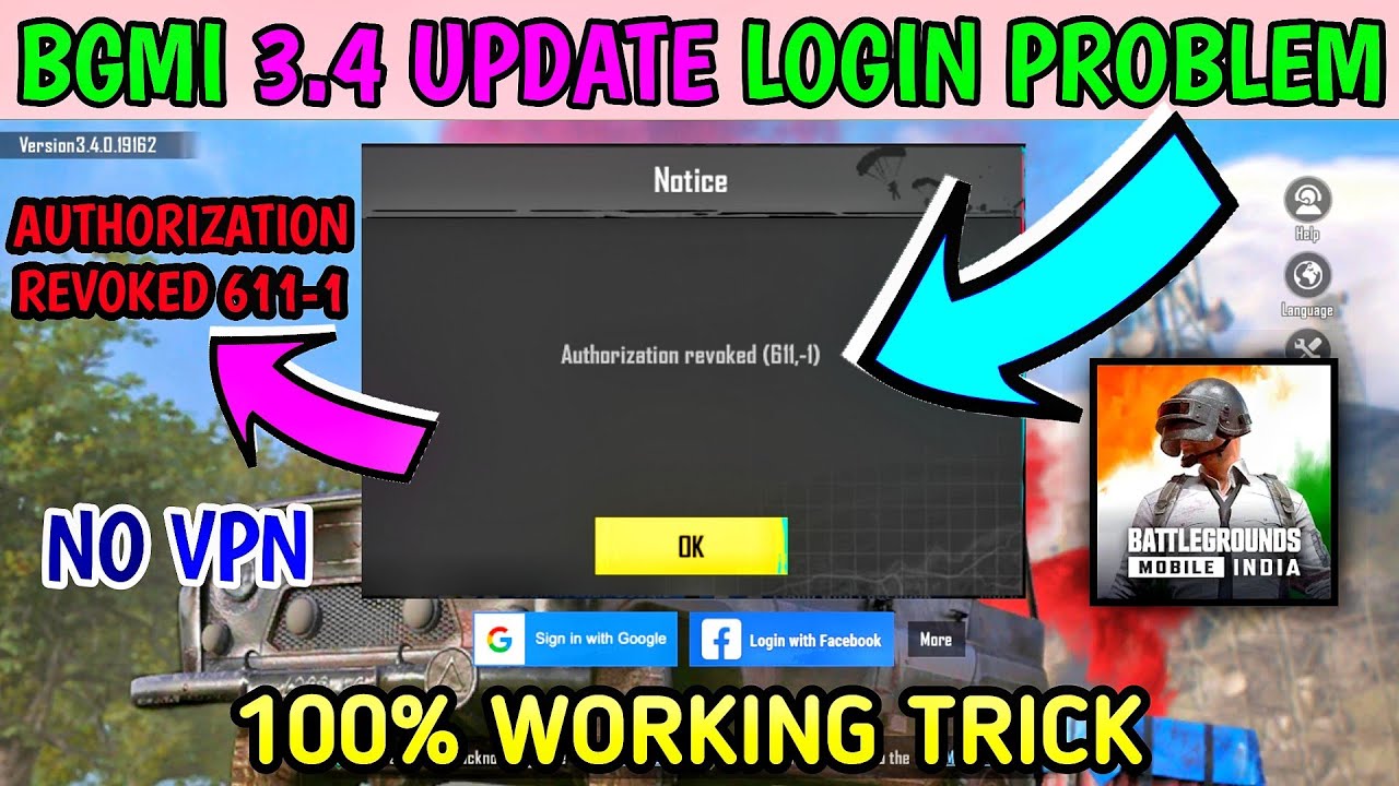 BGMI LOGIN PROBLEM || AUTHORIZATION REVOKED 611 || BGMI LOGIN PROBLEM ...