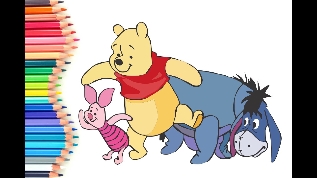 Winnie the Pooh and his friends | Drawing and Coloring for kids # ...