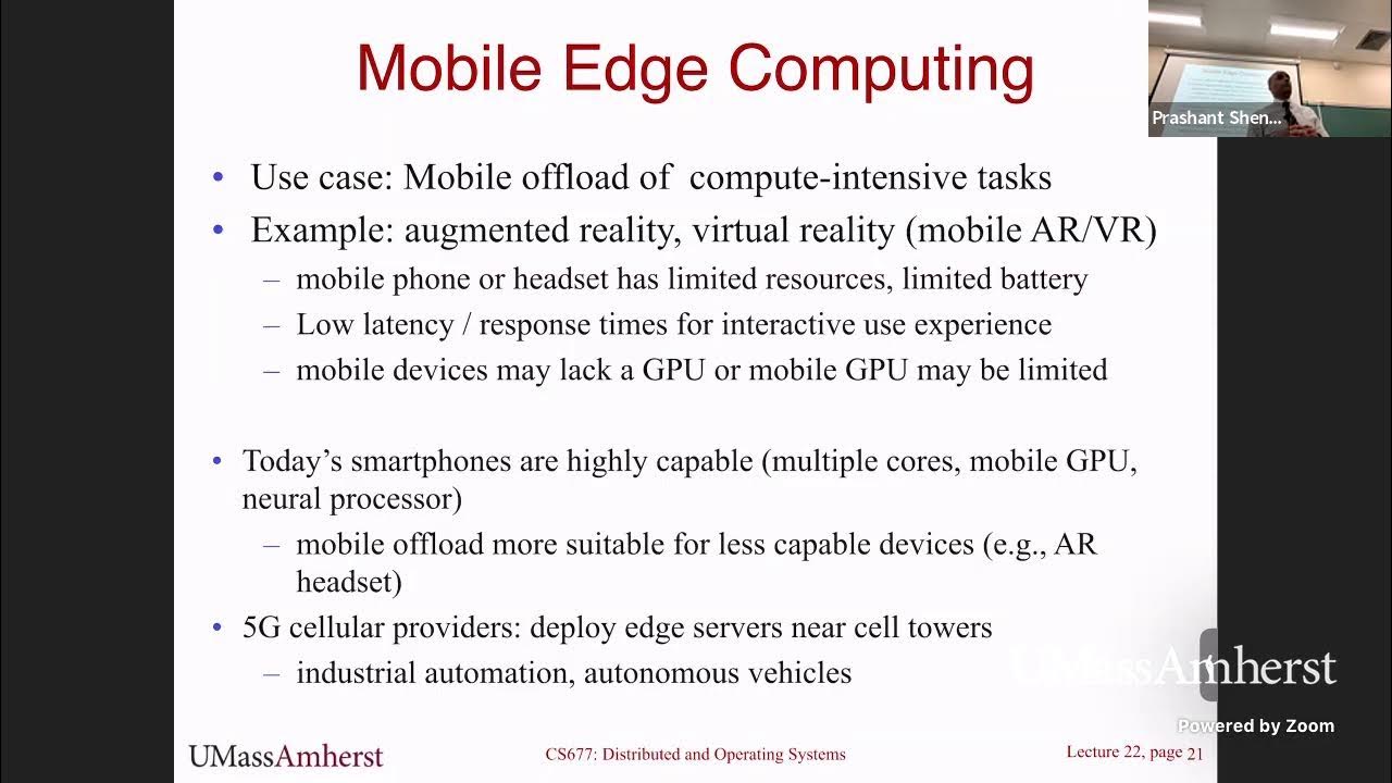 UMass CS677 (Spring'23) - Lecture 22 - Edge Computing, CDNs, and Web Caching - YouTube