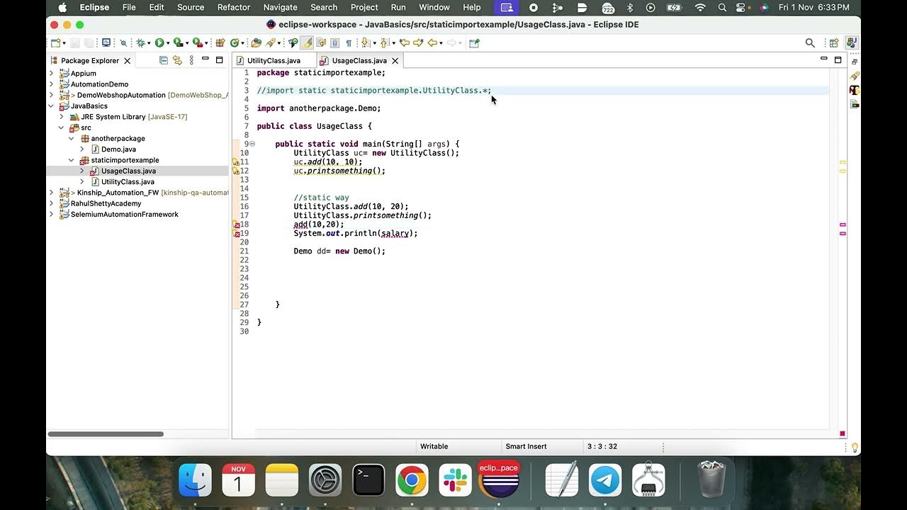 2 static import in java - YouTube