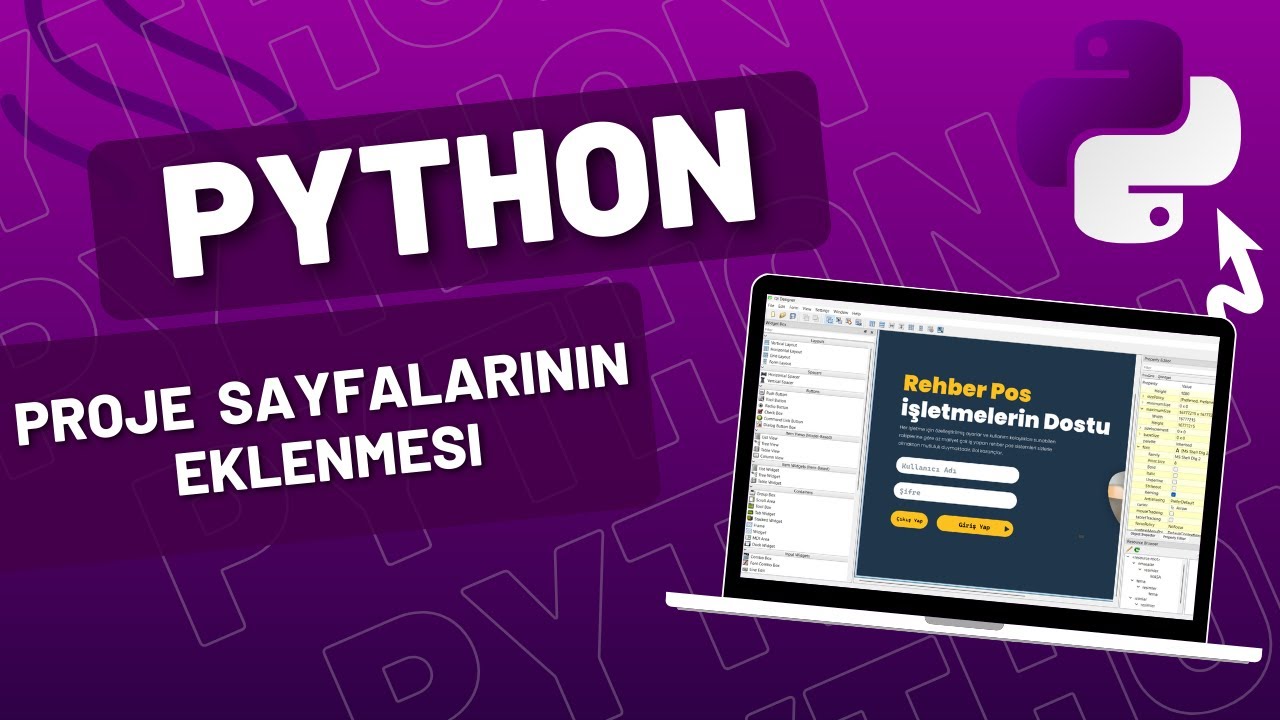 Python ile Masaüstü Uygulama Geliştirme - 3 | Proje Tasarımlarının Eklenmesi - YouTube