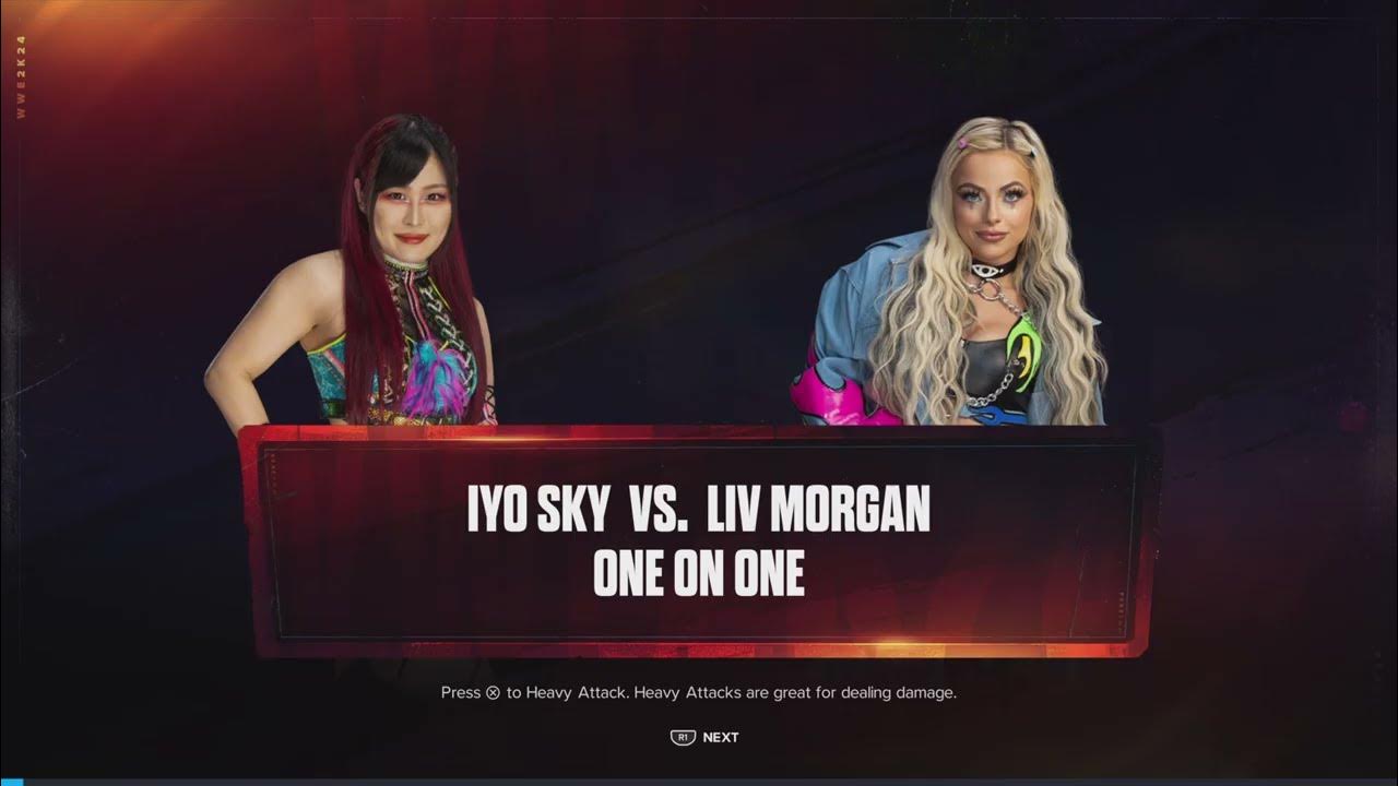 WWE 2K24 Iyo Sky vs Liv Morgan Saturday Night's Main Event prediction - YouTube