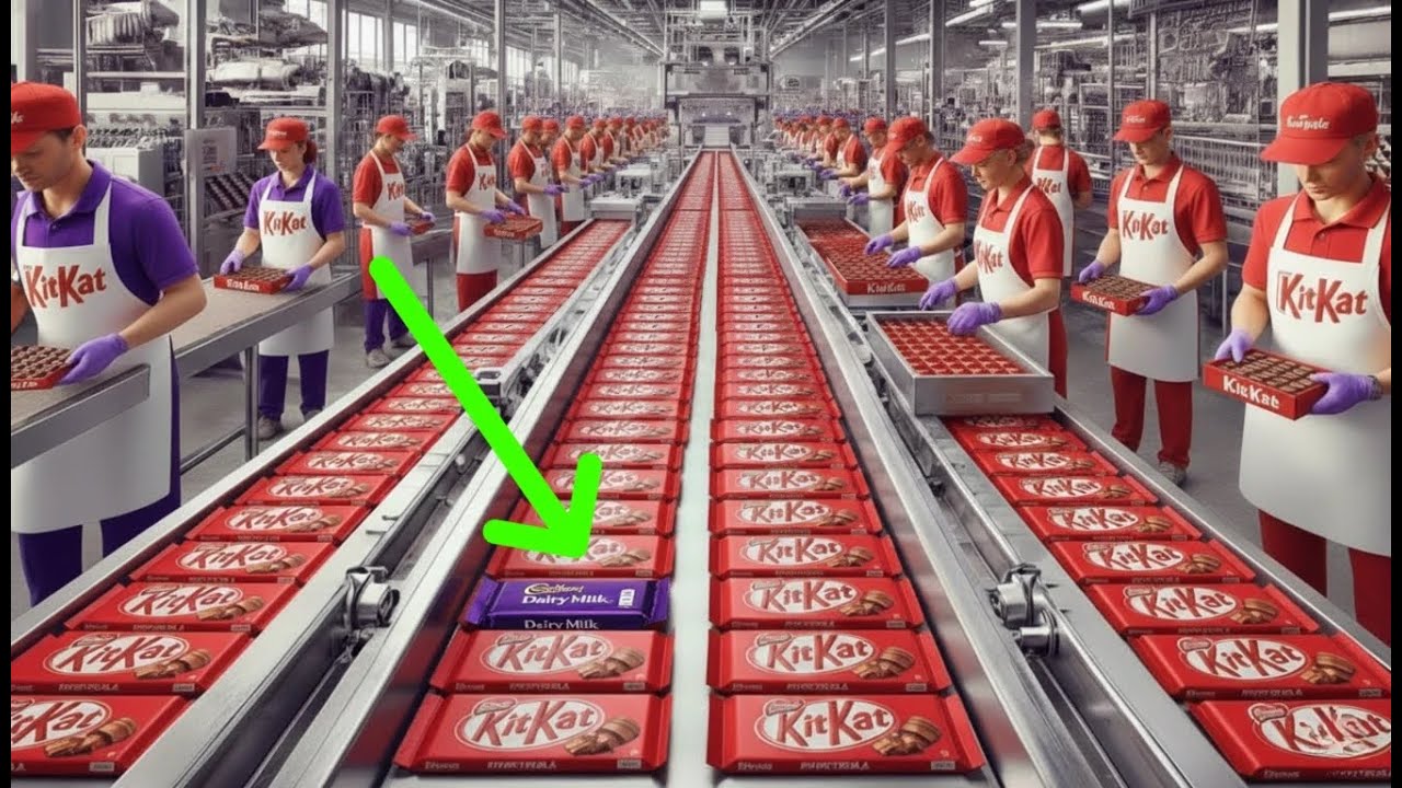 How Kitkat Are Made In a Factory | See How They Make 10 Million Bars ...