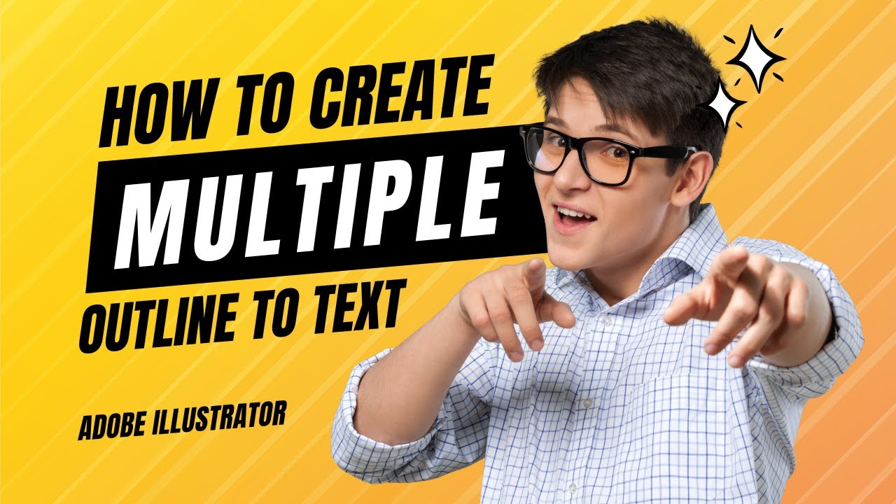 HOW TO CREATE MULTIPLE OUTLINE TO TEXT USING ADOBE ILLUSTRATOR - YouTube