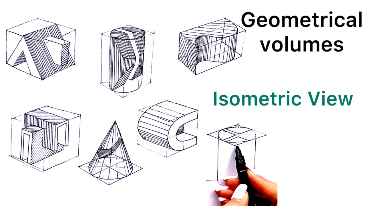 Volumes sketch : architecture volumes sketch based on cube - YouTube